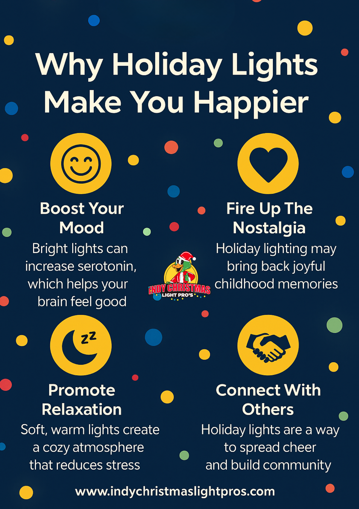 Why Holiday Lights Make You Happier - Indy Christmas Light Pro's